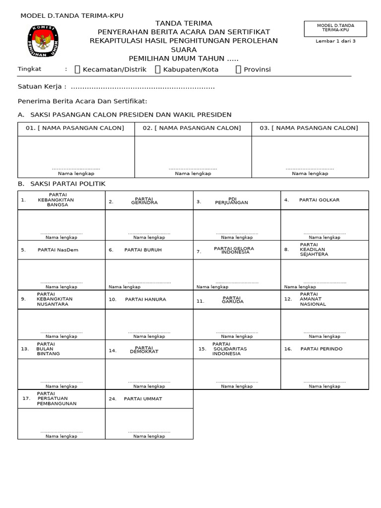 Form Rekap PPK | PDF