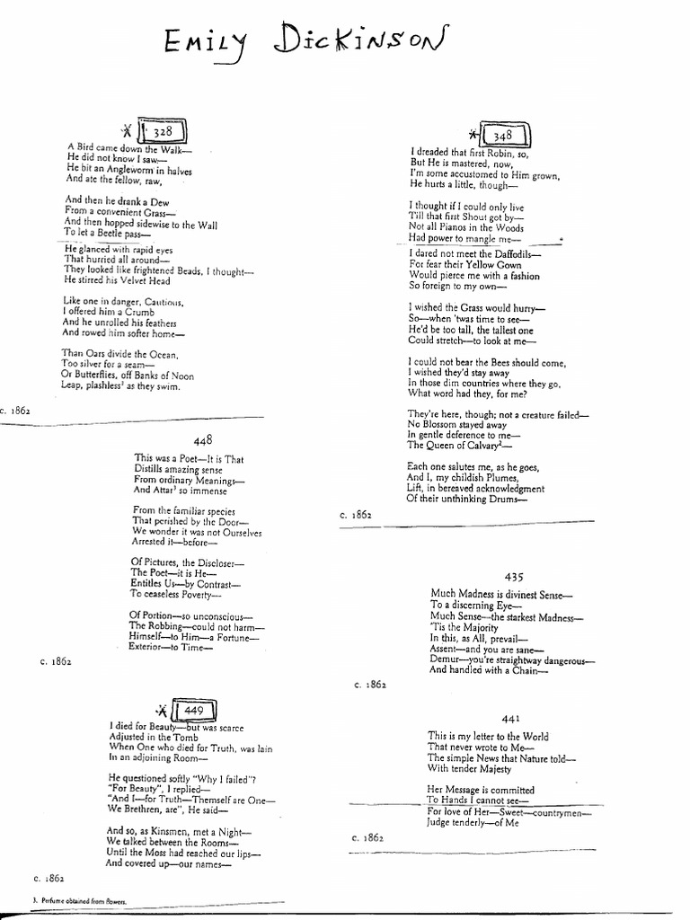 3º Some Poems by Emily Dickinson | PDF