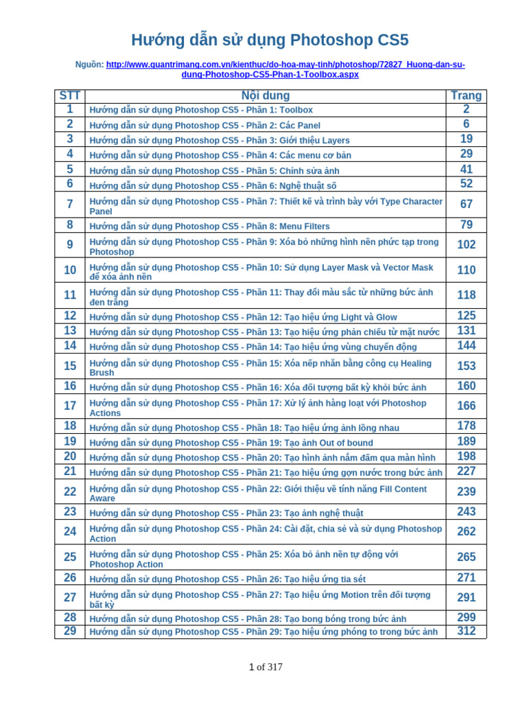 Huong Dan Su Dung Photoshop CS5 | PDF