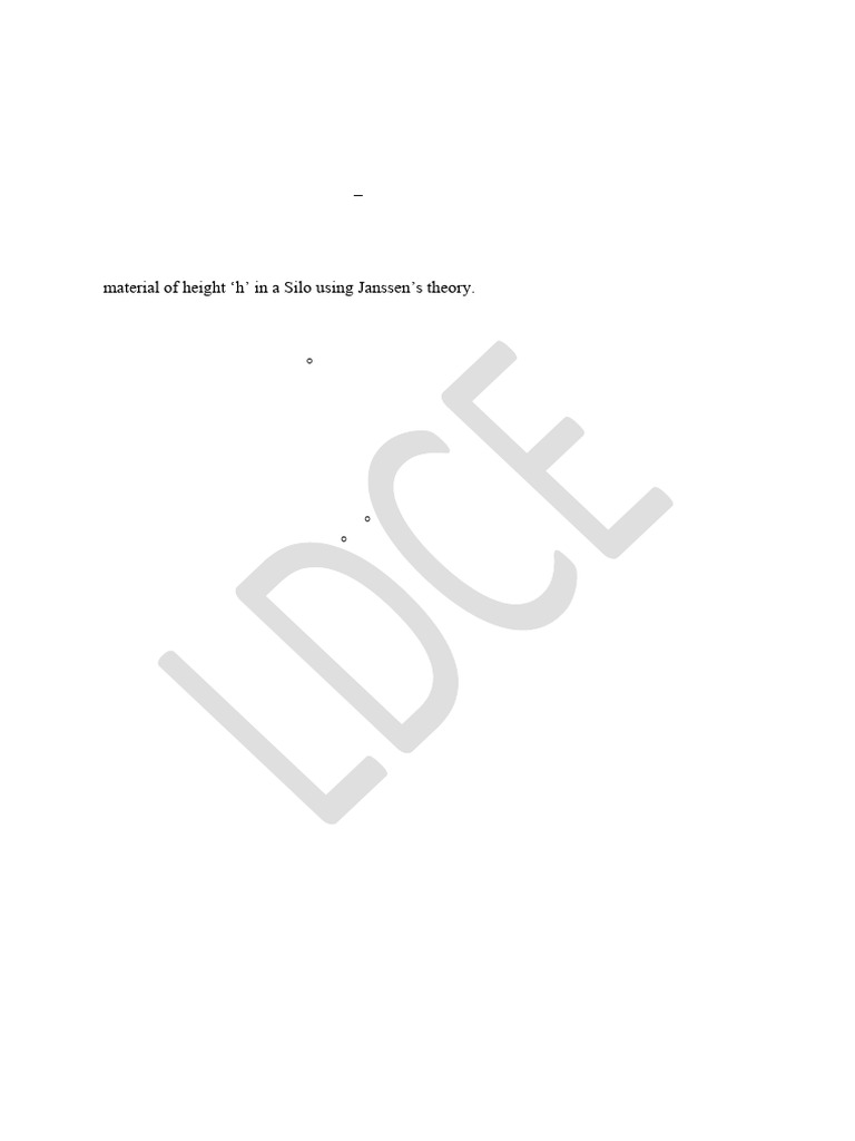 Design of Bunkers and Silos Assignment | PDF