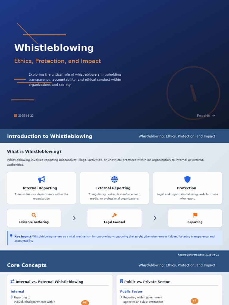 Whistleblowing - Ethics, Protection, and Impact | PDF | Justice | Crime ...