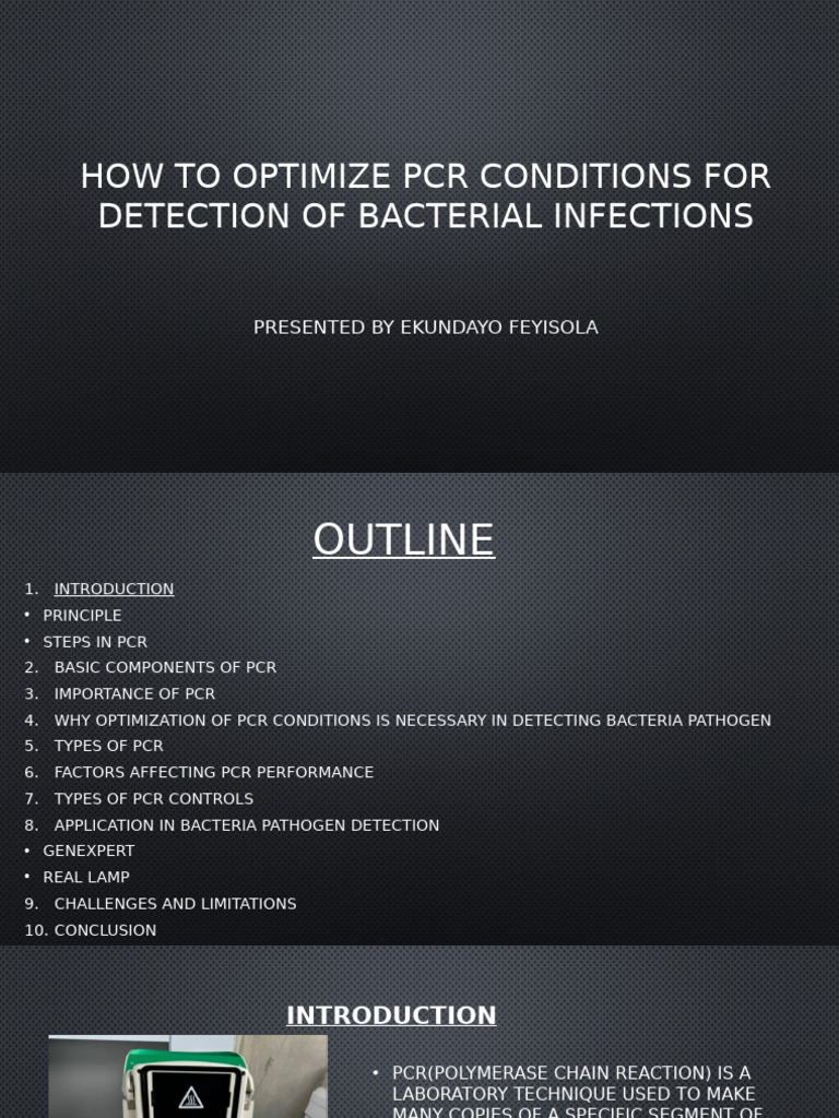 How To Optimize PCR Conditions For Detection of Bacteria Pathogens New ...