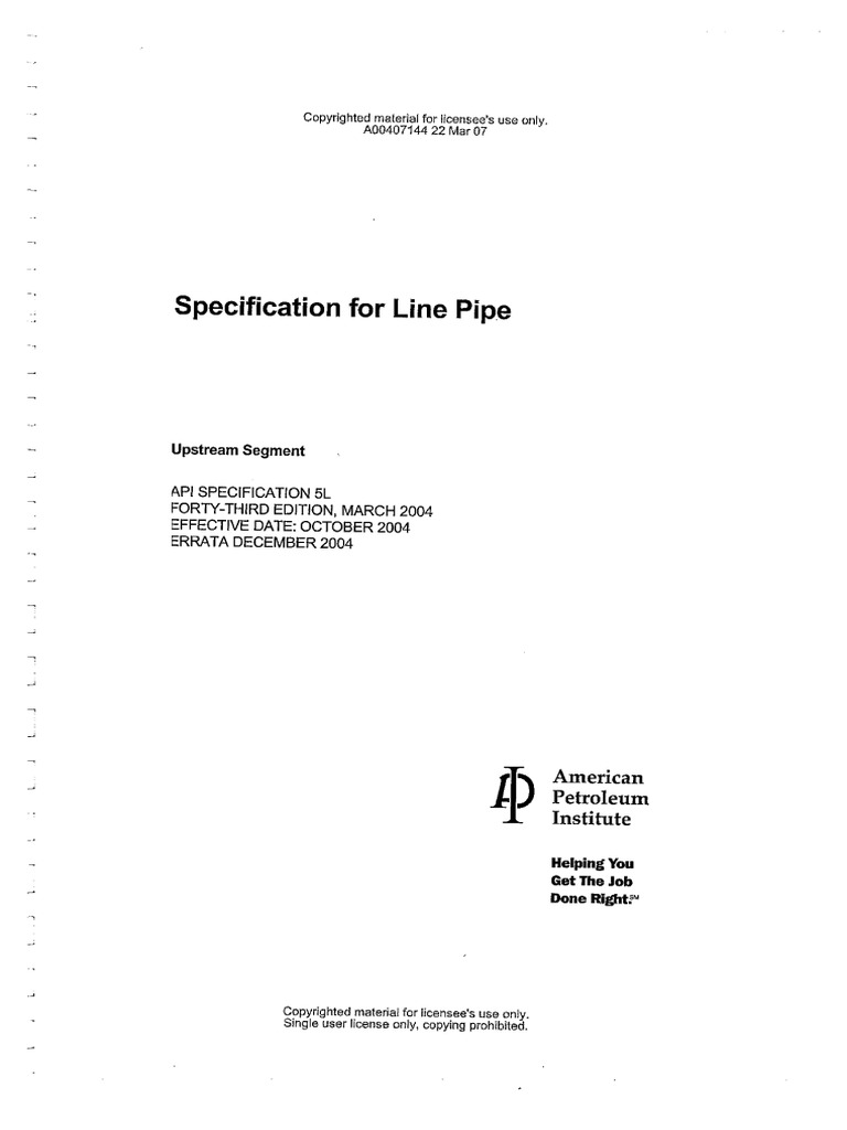 Api 5L 2004 | PDF