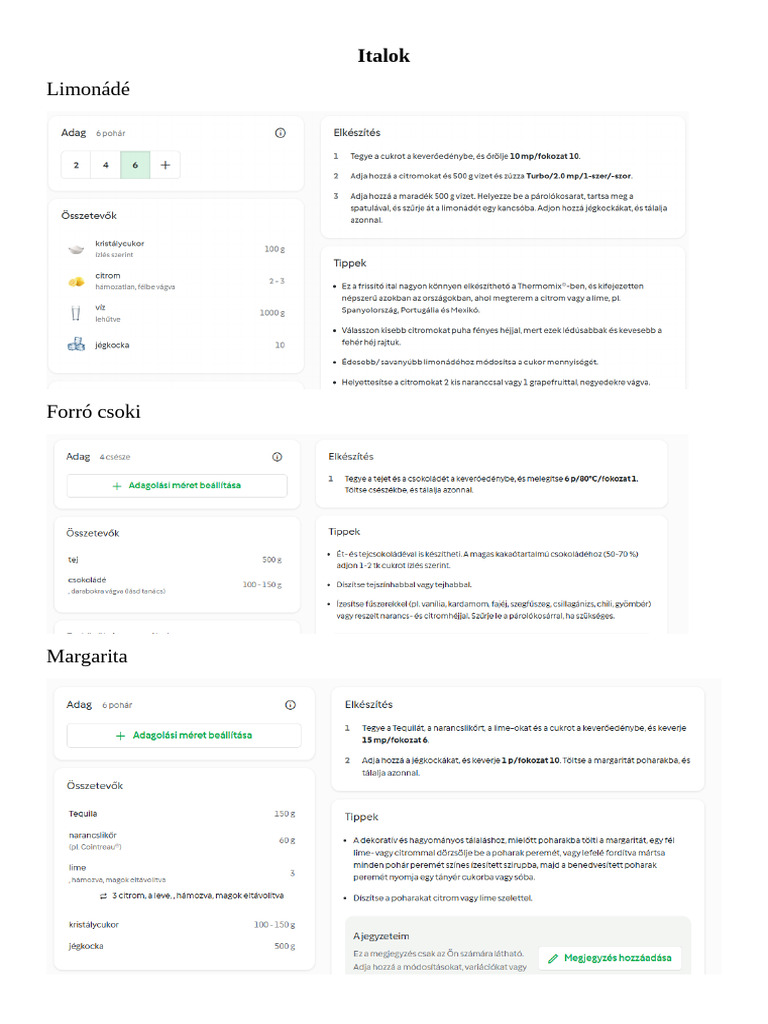 Thermomix Receptek | PDF