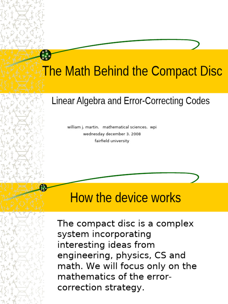 Mathematics of Compact Disc Error Correction | PDF | Algebra | Mathematics