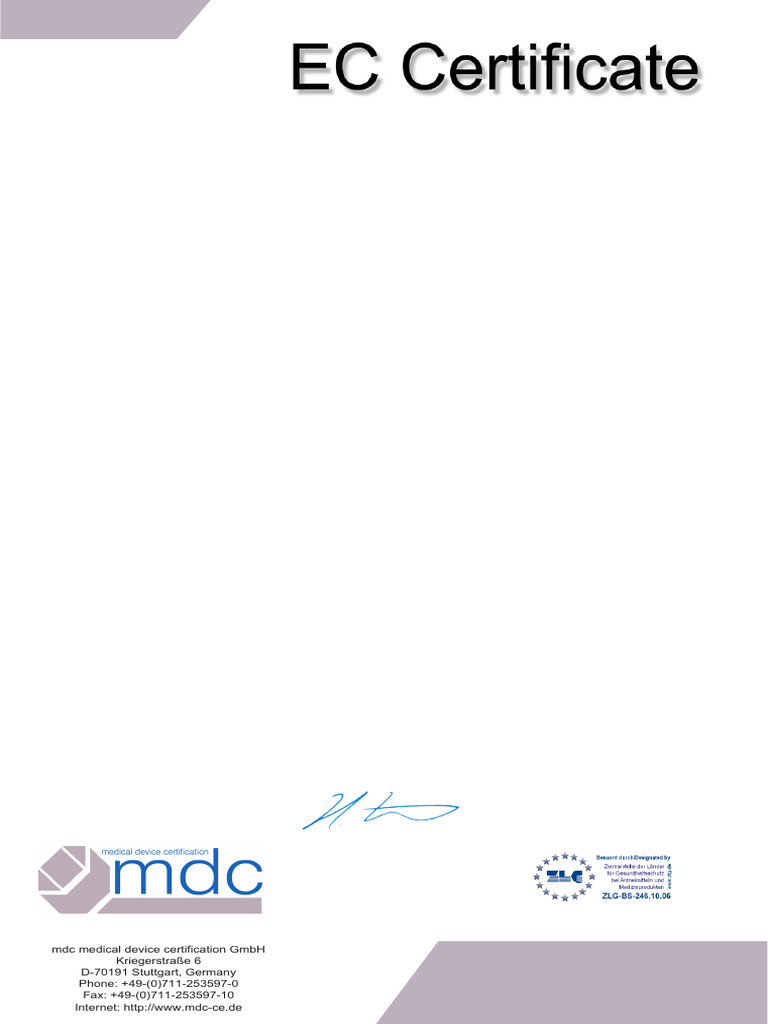 MG EC Certificate Annex II | PDF | Medical Device | Stent