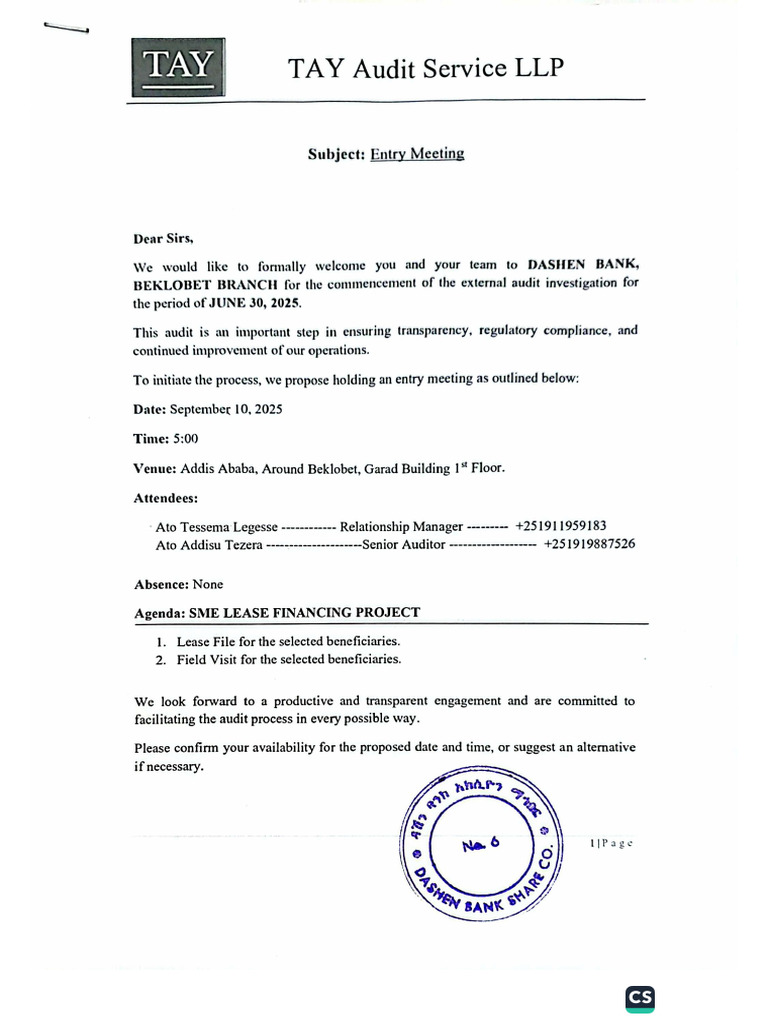Entry Meeting DB | PDF