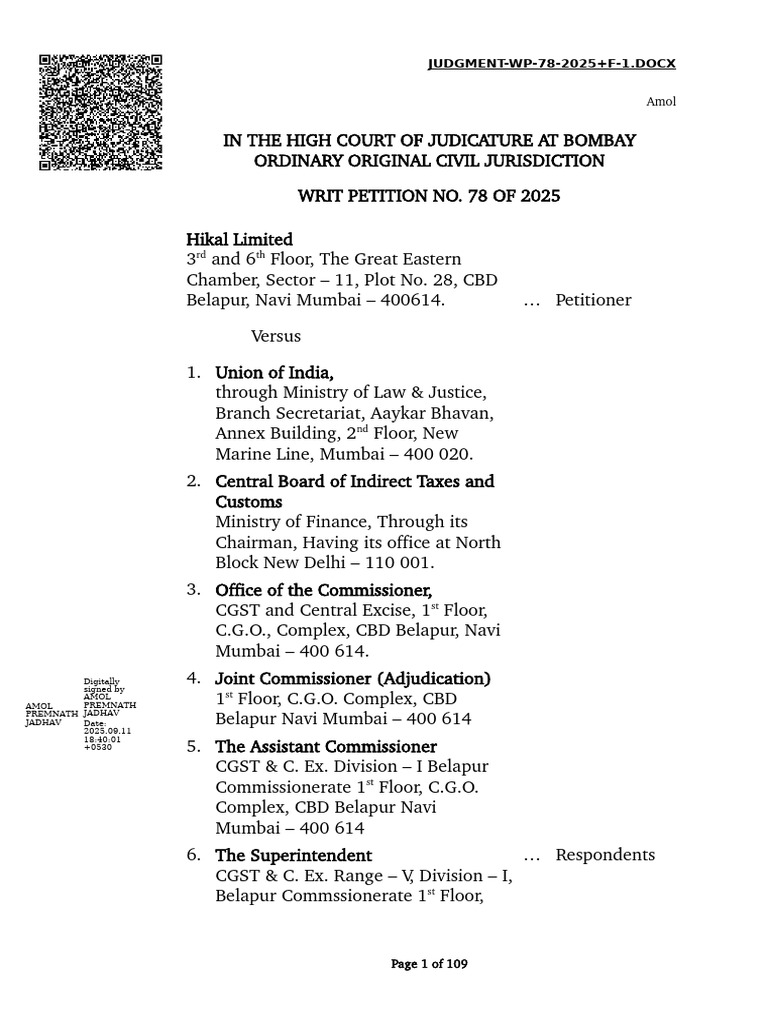 96 (10) Judgment | PDF | Government Of India | Mumbai