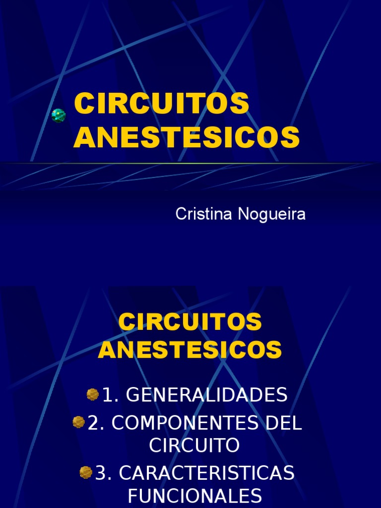 Circuitos Anestésicos: Componentes y Funciones | PDF | Absorción ...
