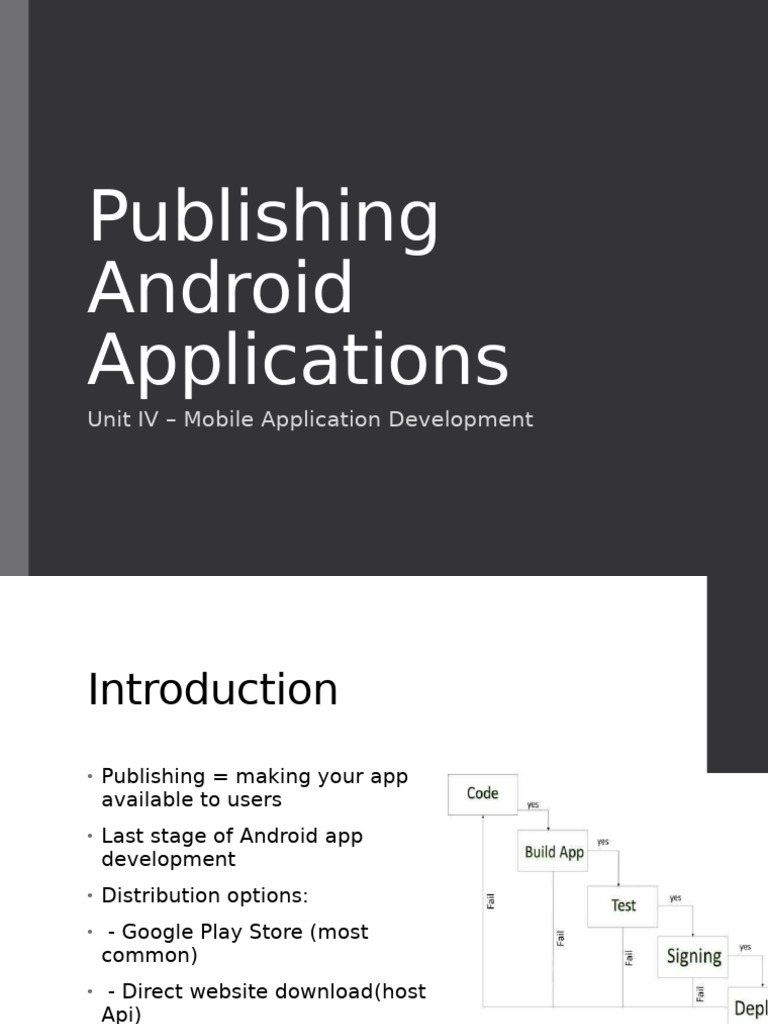 Publishing Android Application Pdf Google Play Mobile App