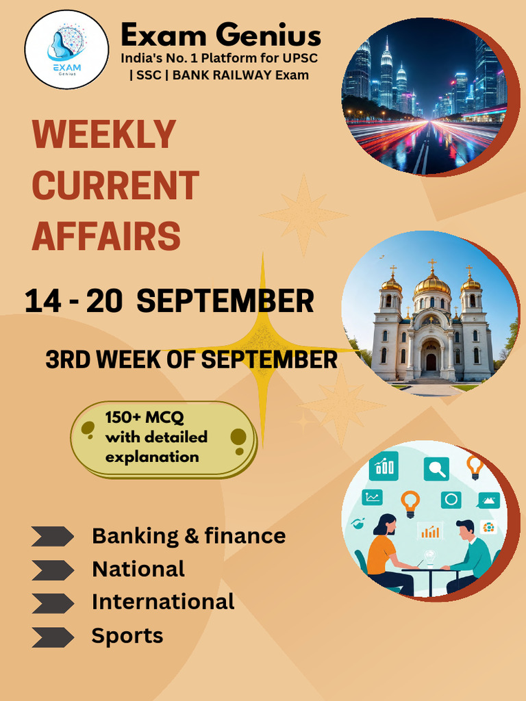 Weekly Current Affairs Summary | PDF