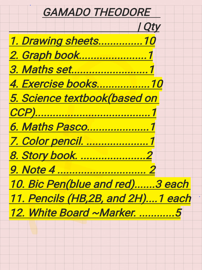 2024 & 25 Stuff | PDF