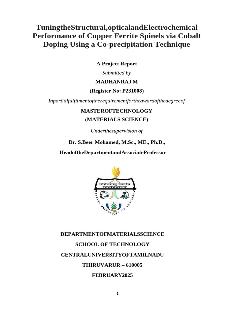 Keerthi Model | PDF | Nanotechnology | Nanomaterials
