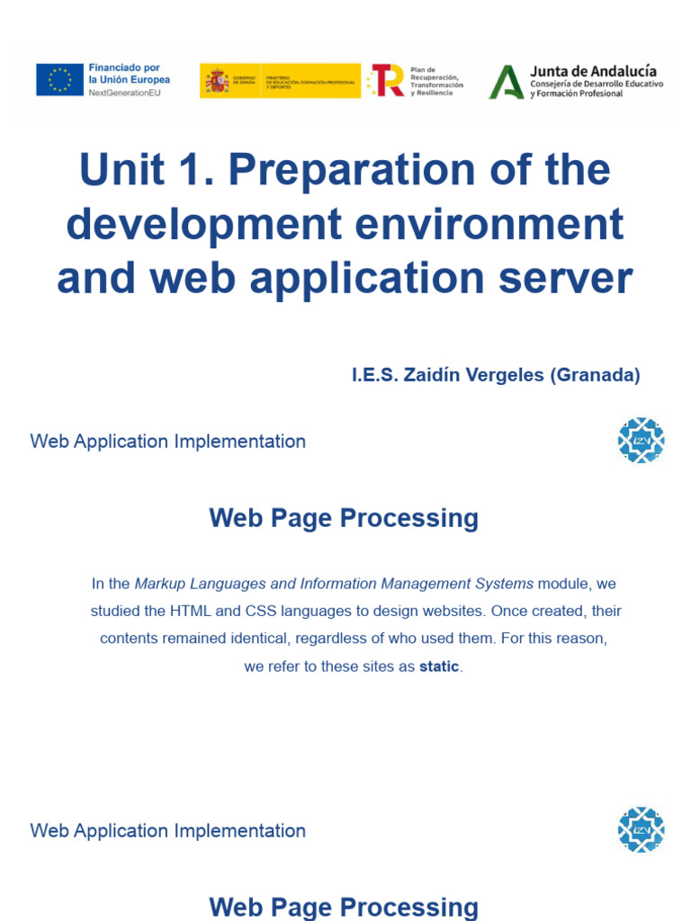 Unit 1. Preparation of The Development Environment and Web Application Servers | PDF | Internet ...