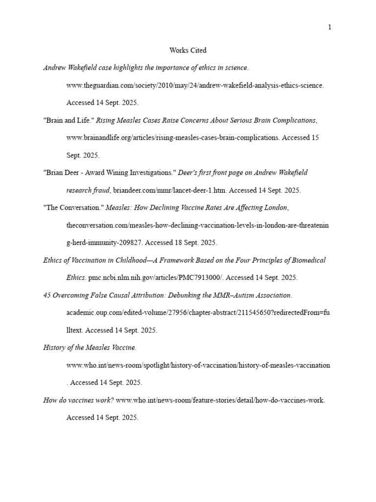Sources For Science Criterion D - Pseudoscience Inforgraphic | PDF | Medical Specialties | Measles