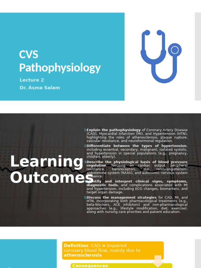 MSN CVS Pathophysiology Lec 2 15-04-25 | PDF | Myocardial Infarction ...