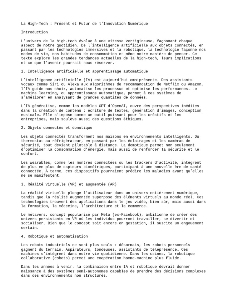 Tendances de la High-Tech en 2023 | PDF | Intelligence artificielle ...
