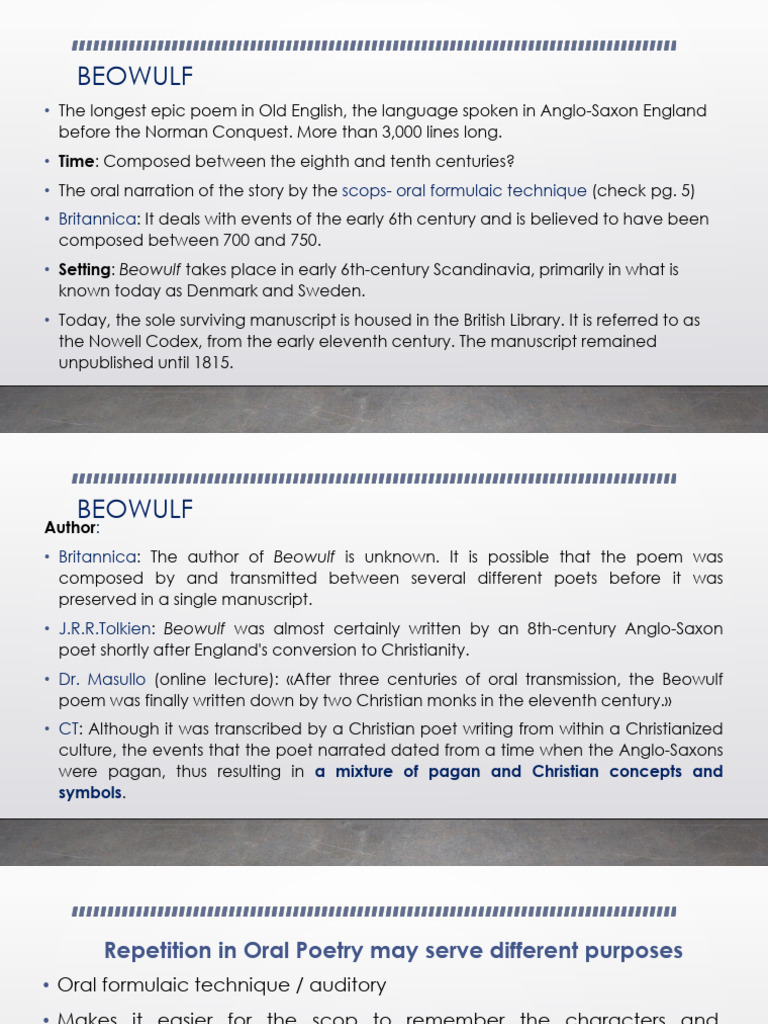 Introduction To Beowulf PG 7-26 | PDF | Beowulf | Germanic Heroic Legends