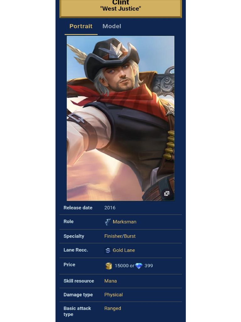 Hero Clint MLBB | PDF