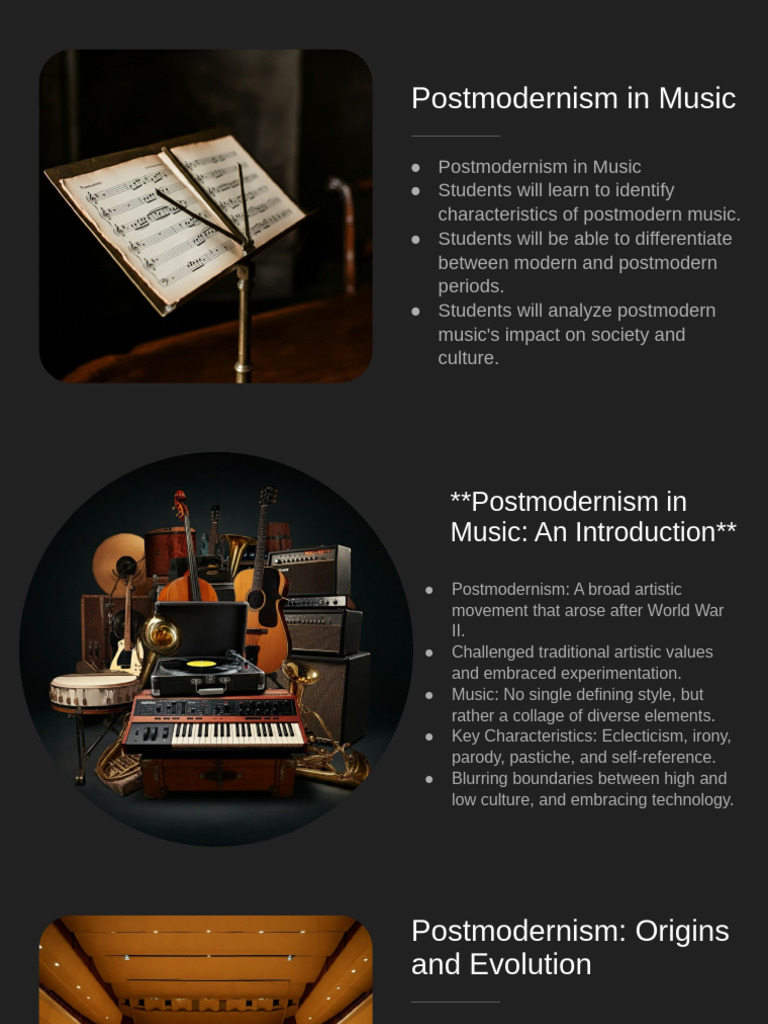 Postmodernism in Music | PDF | Postmodernism | Electronic Music