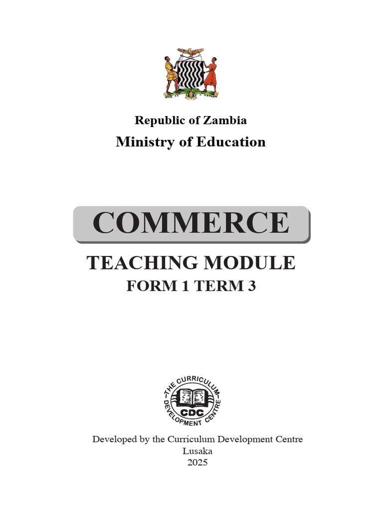 Commerce Teaching Module Form 1 Term 3 | PDF