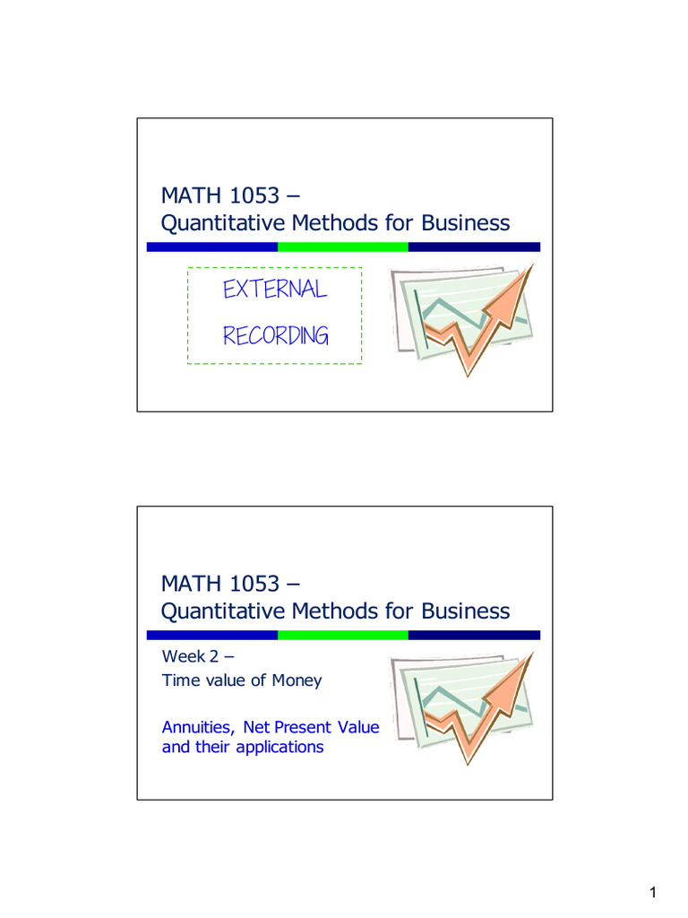 Annuities, Net Present Value and Their Applications | PDF | Present ...