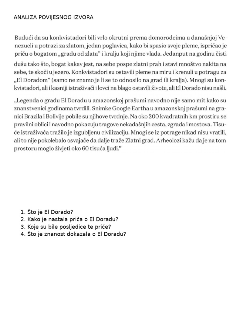 Povjesni Izvor - El Dorado | PDF