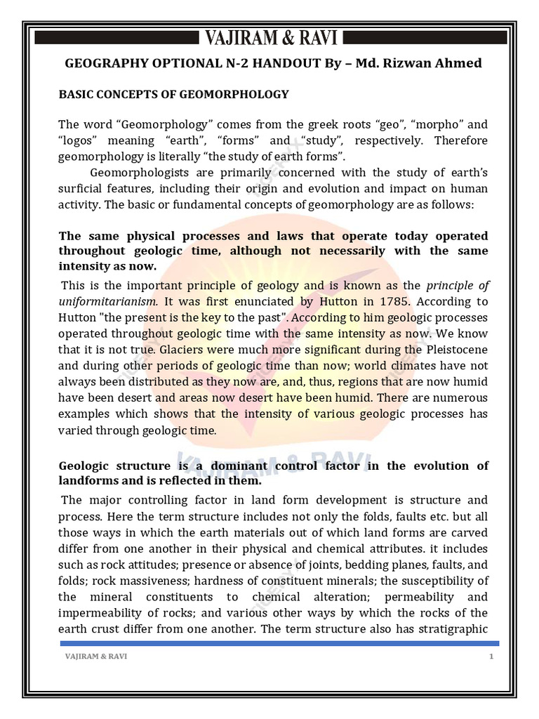 Geomorphology Basics for Geography Students | PDF | Geomorphology ...