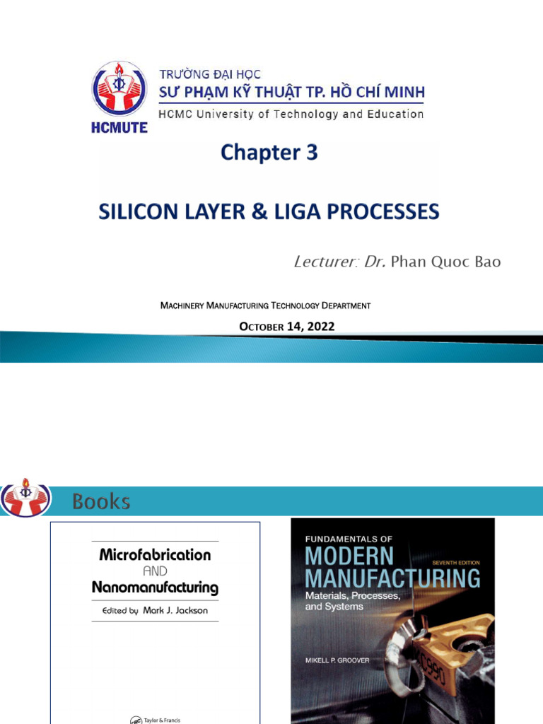 CH 3 - SILICON LAYER & LIGA PROCESSES (2022.02) - DR - Bao | PDF ...