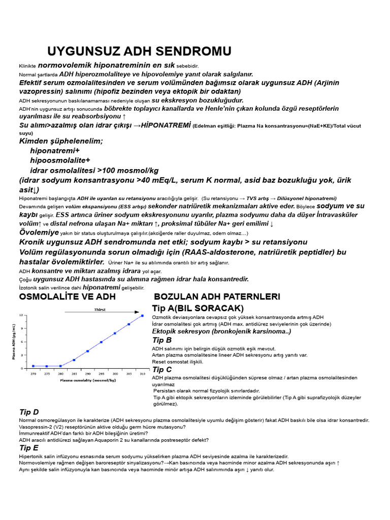 Uygunsuz Adh Sendromu | PDF