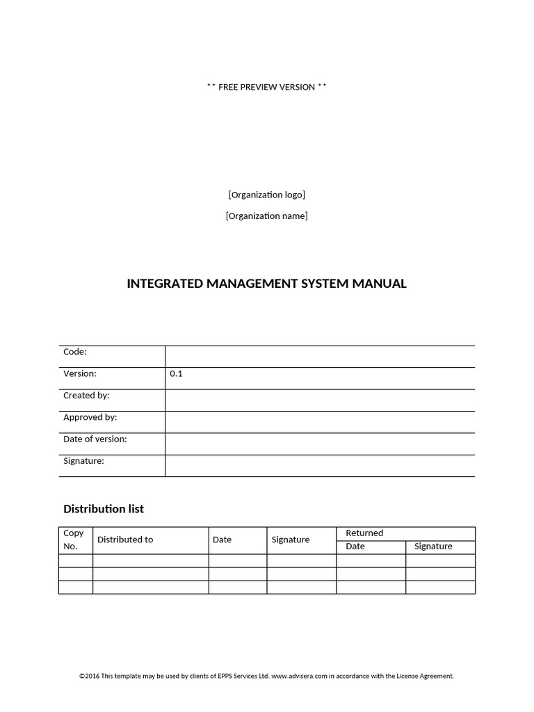 Integrated Management System Overview | PDF | Quality Management System ...