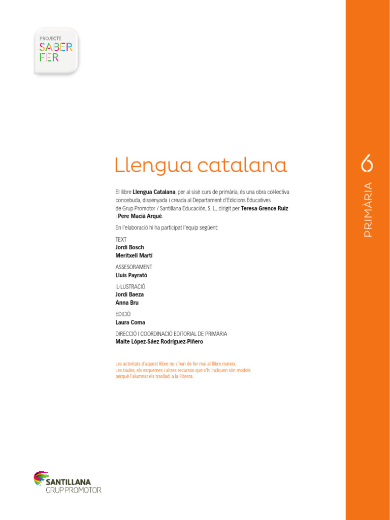 Llengua Catalana: Llengua Catalana Teresa Grence Ruiz Pere Macià Arqué ...