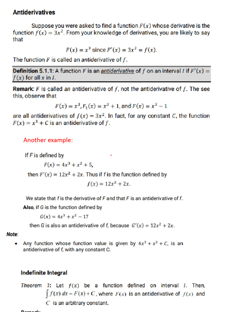 Antiderivatives Final | PDF