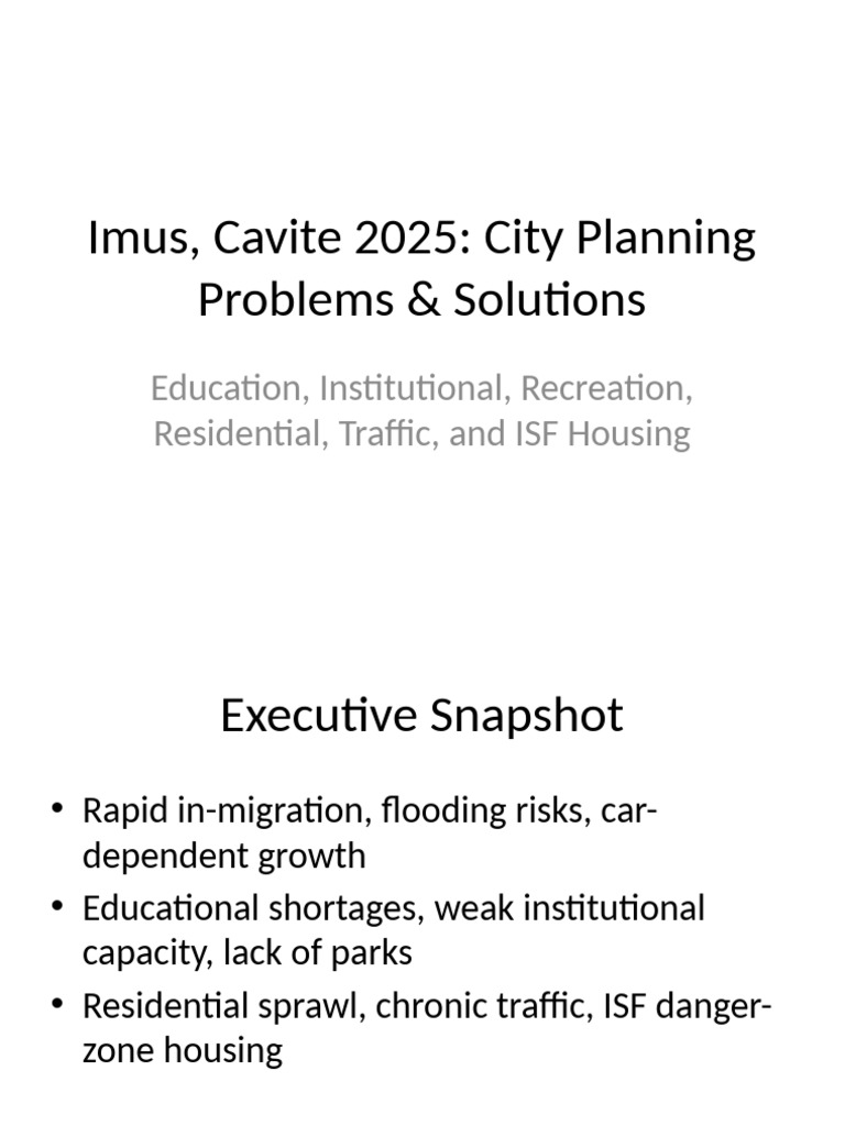 Imus Truck Ban Planning for 2025 | PDF | Waste Management | Natural ...