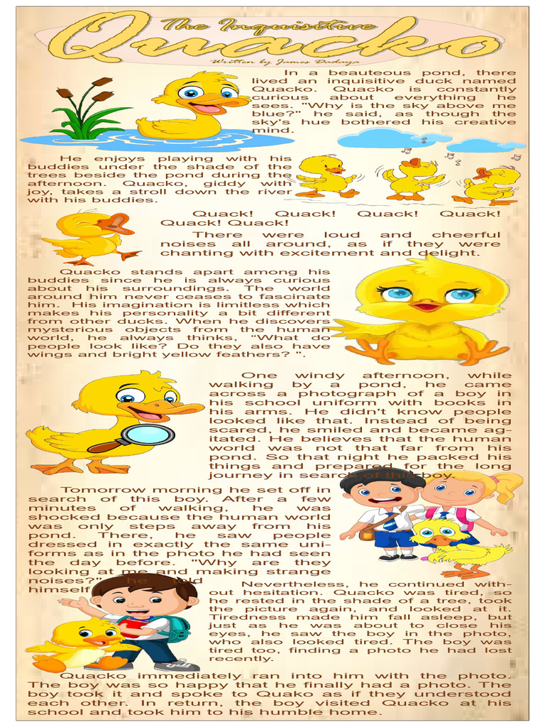 Quacko's Adventure to the Human World | PDF