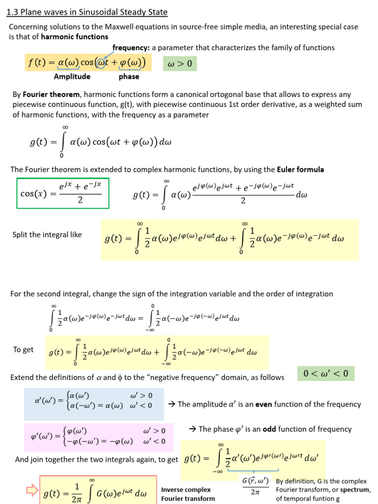 Plane Waves Sss 2020 v3 | PDF | Phase (Waves) | Function (Mathematics)
