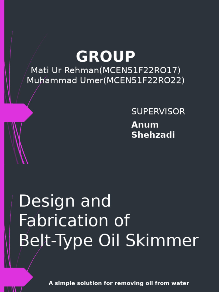 Belt-Type Oil Skimmer Design Guide | PDF | Oil Spill | Environmental ...