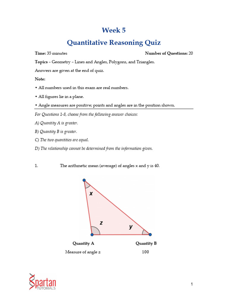 Geometry Quiz: Lines, Angles, Polygons | PDF | Area | Quantity