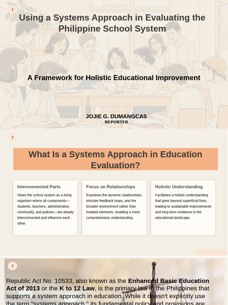 Systems Approach to Philippine Education | PDF | Governance | Evaluation