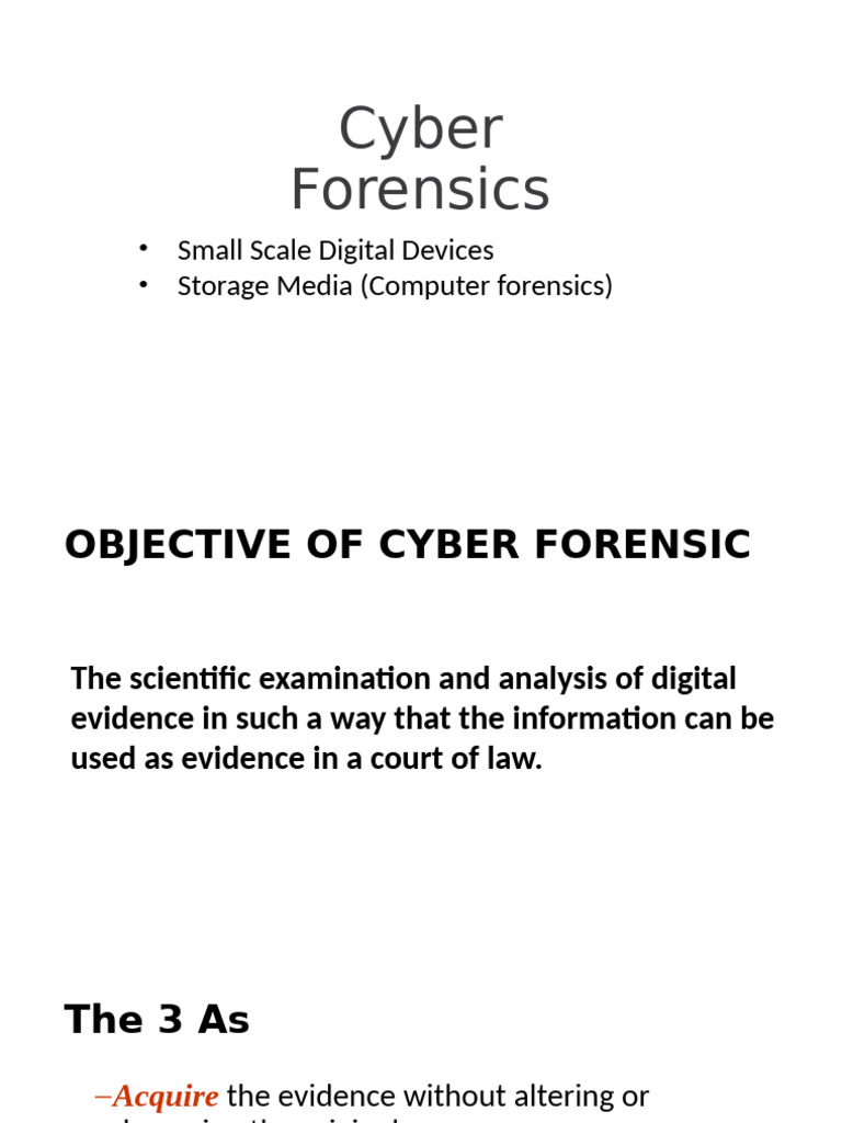 Cyber Forensics DTRTI | PDF