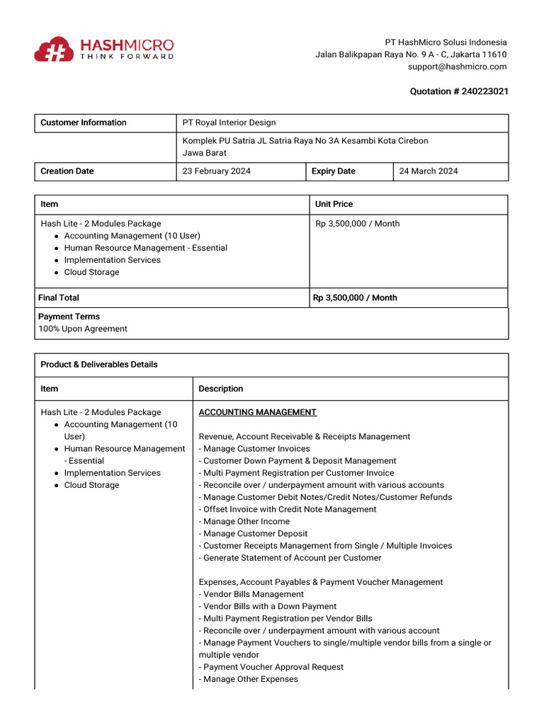 Quotation - Royal Interior Design | PDF | Payroll | Accounts Payable