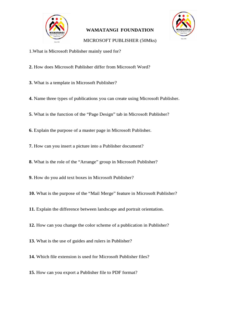 Microsoft Publisher: Key Features & Uses | PDF