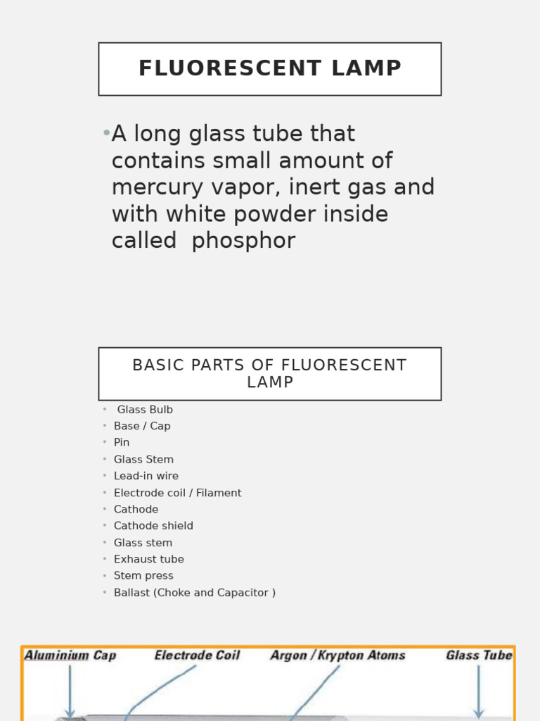 Fluorescent Lamp Components & Types | PDF | Fluorescent Lamp | Light