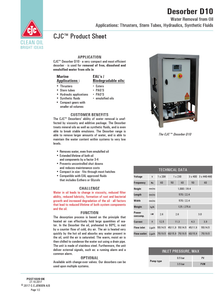 Desorber d10 Psst1020 Uk | PDF | Chemical Engineering | Liquids