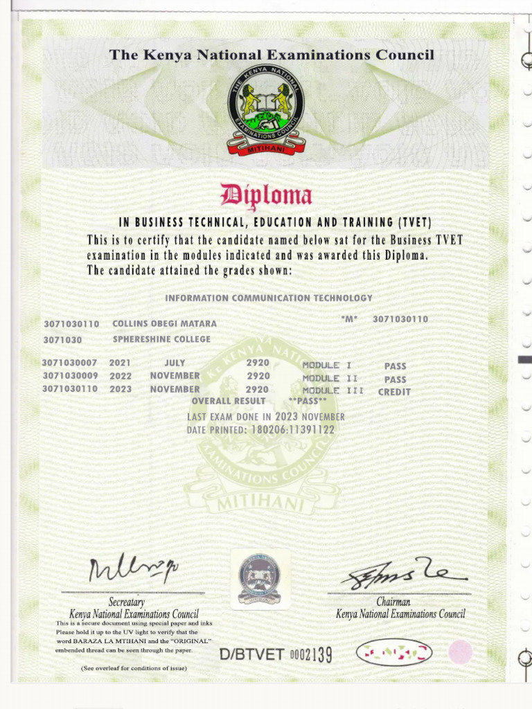 Knec Cert2 | PDF