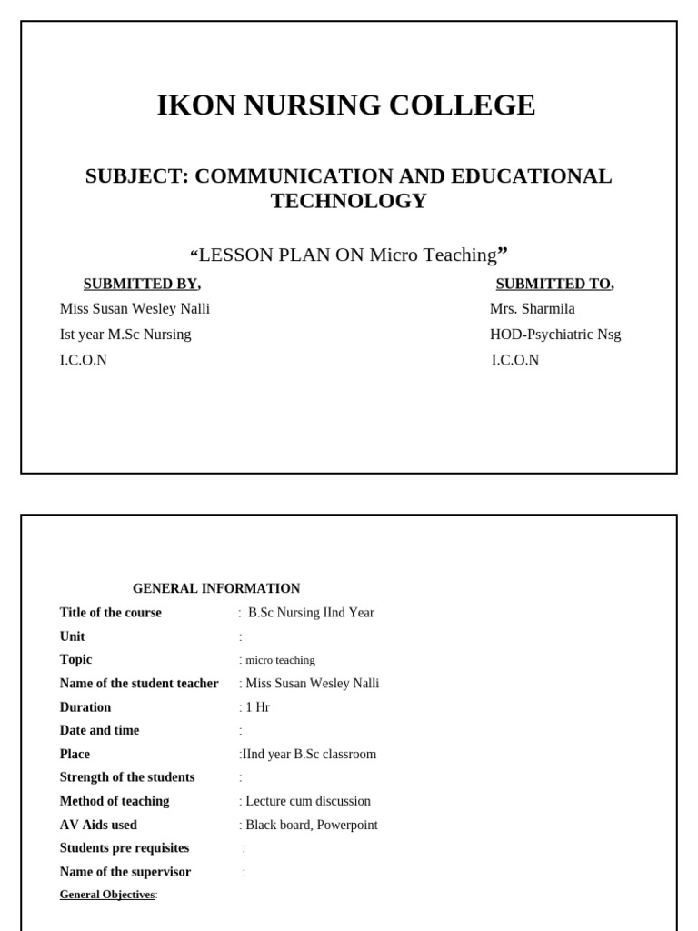 Lesson Plan On Parkinson Disease | PDF | Teachers | Lesson Plan