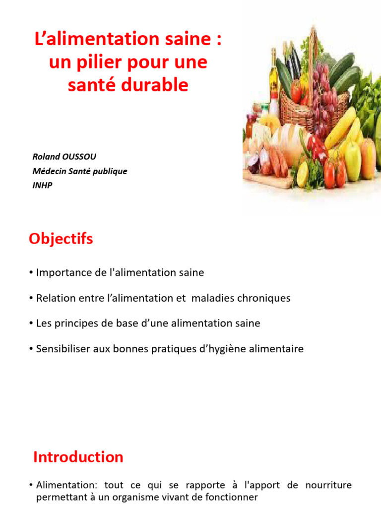 Alimentation saine pour une santé durable | PDF | Régime et nutrition ...