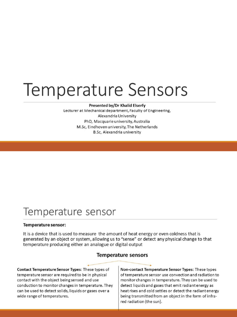 Temperature Sensors | PDF