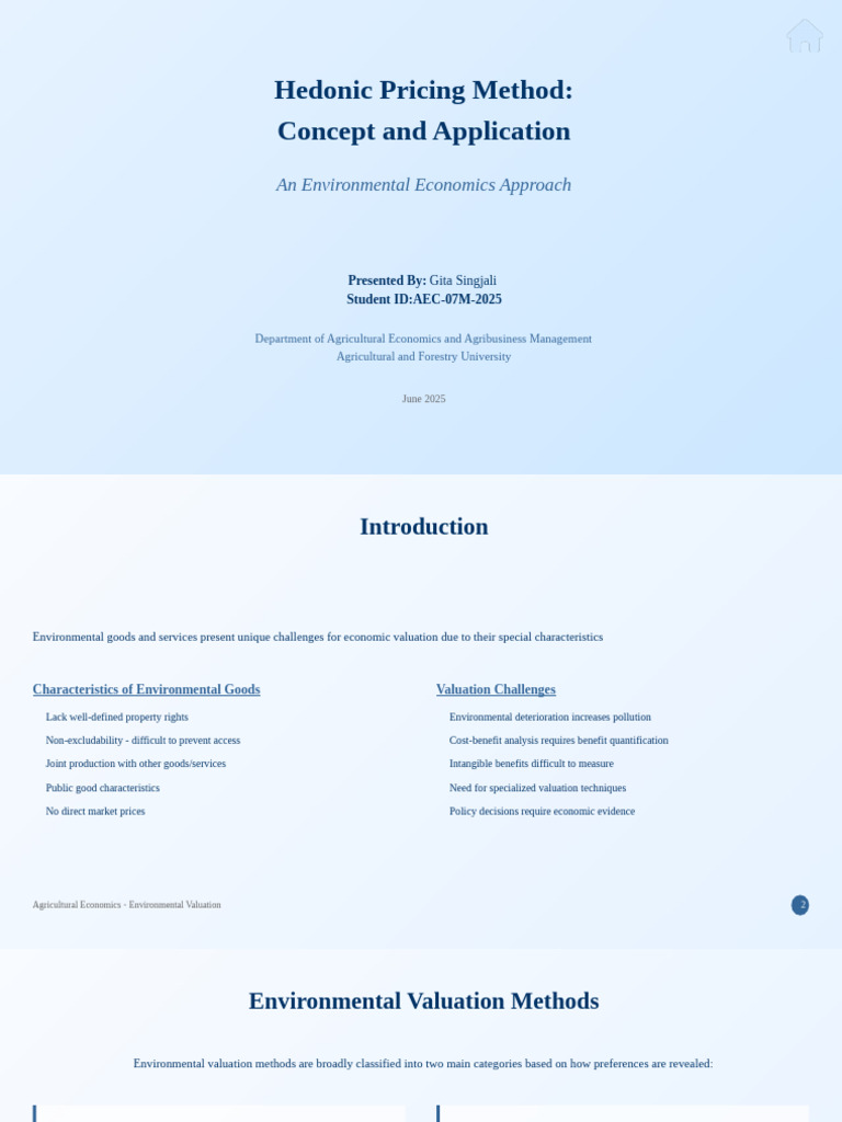 Hedonic Pricing Method Concept and Application-Final | PDF | Valuation ...