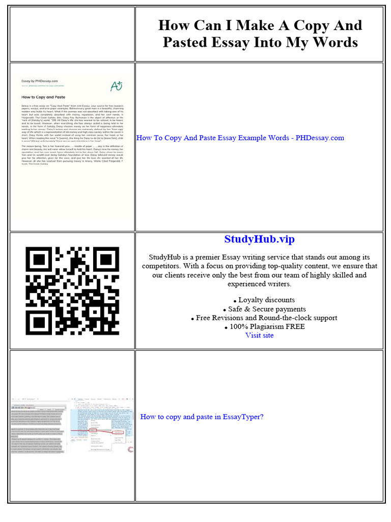 How Can I Make A Copy and Pasted Essay Into My Words | PDF | Microsoft ...